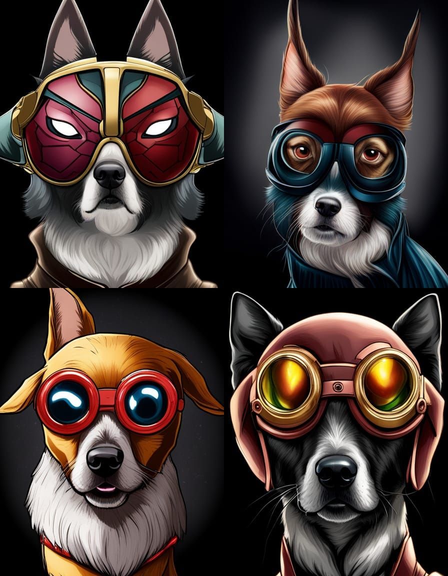 Super Vision Hero Dogs - AI Generated Artwork - NightCafe Creator