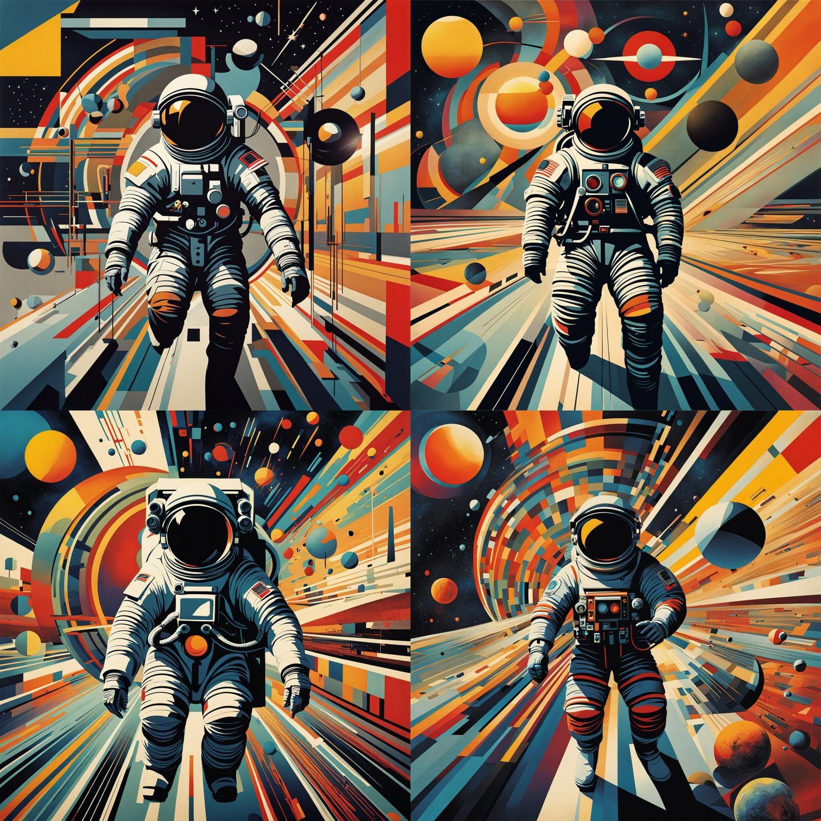 geometric, graphic, abstract, faded design science fiction Nasa ...