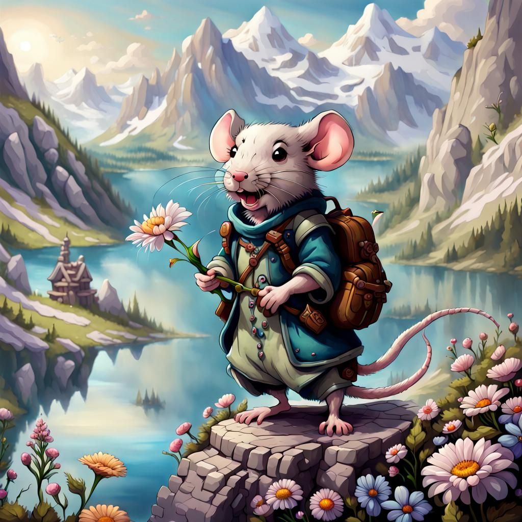 a cute rat adventurer - AI Generated Artwork - NightCafe Creator