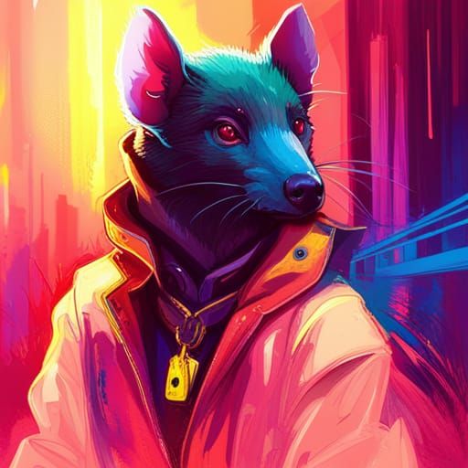 cyber punk rat - AI Generated Artwork - NightCafe Creator