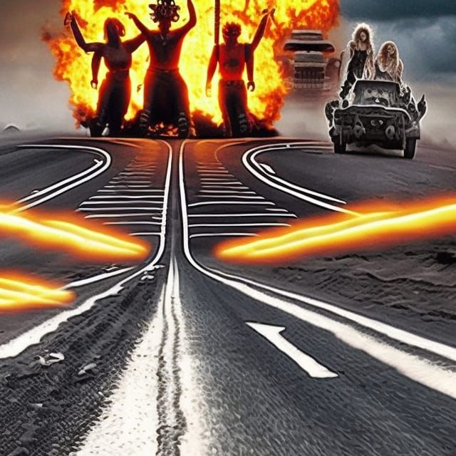 Mad max Highway to hell - AI Generated Artwork - NightCafe Creator
