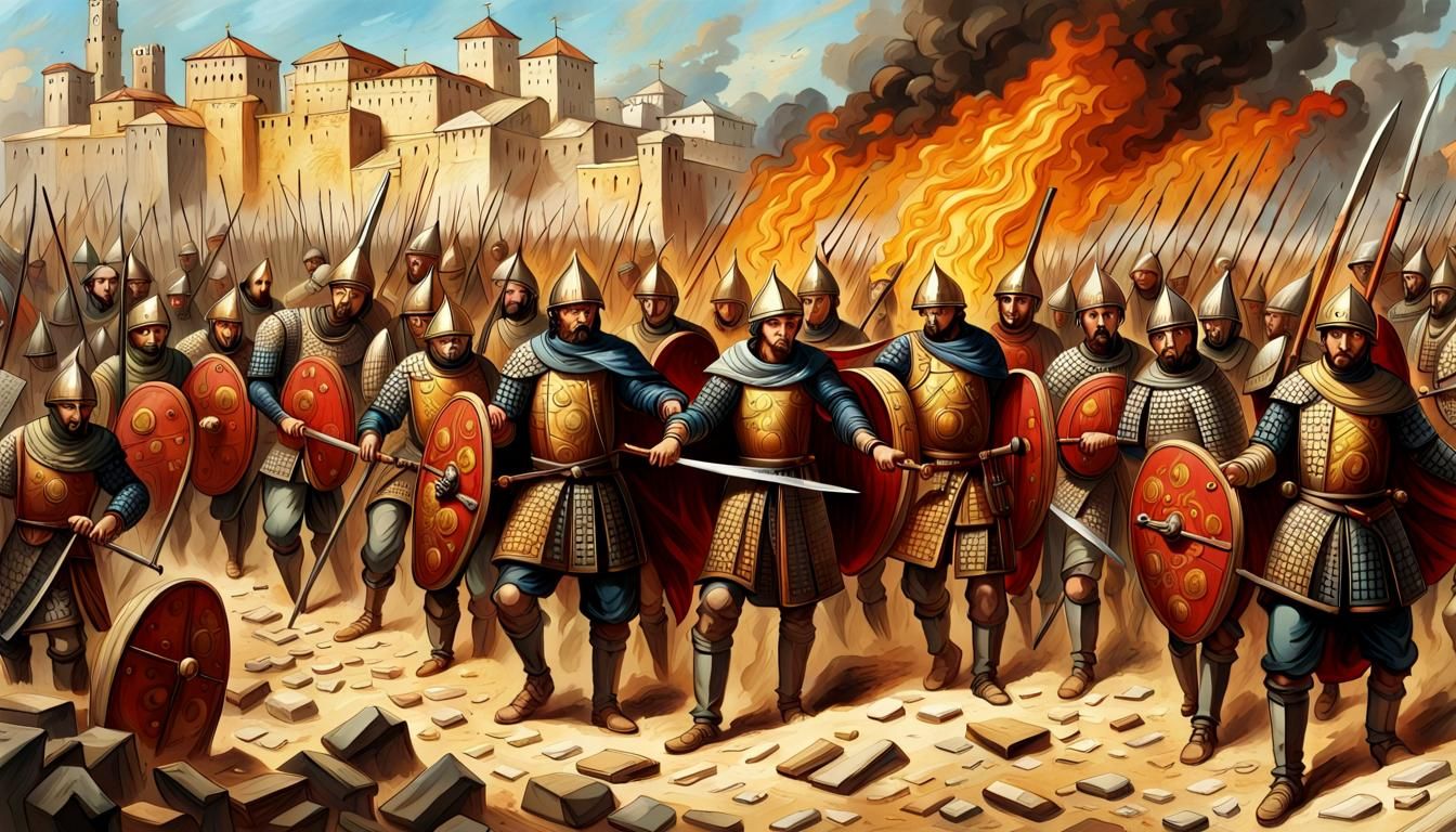 The Byzantine Empire army fighting in golden age, reclaiming territory ...