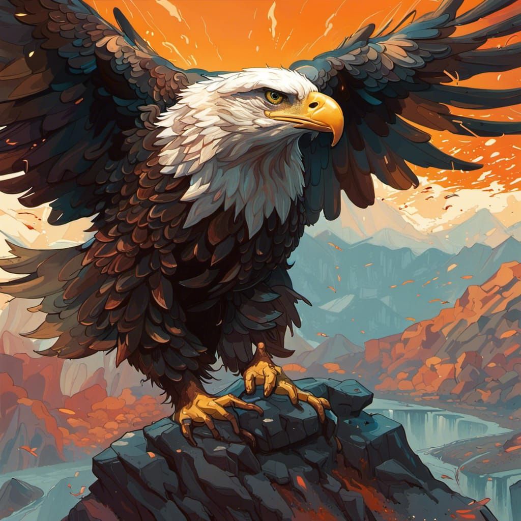 epic american eagle - AI Generated Artwork - NightCafe Creator