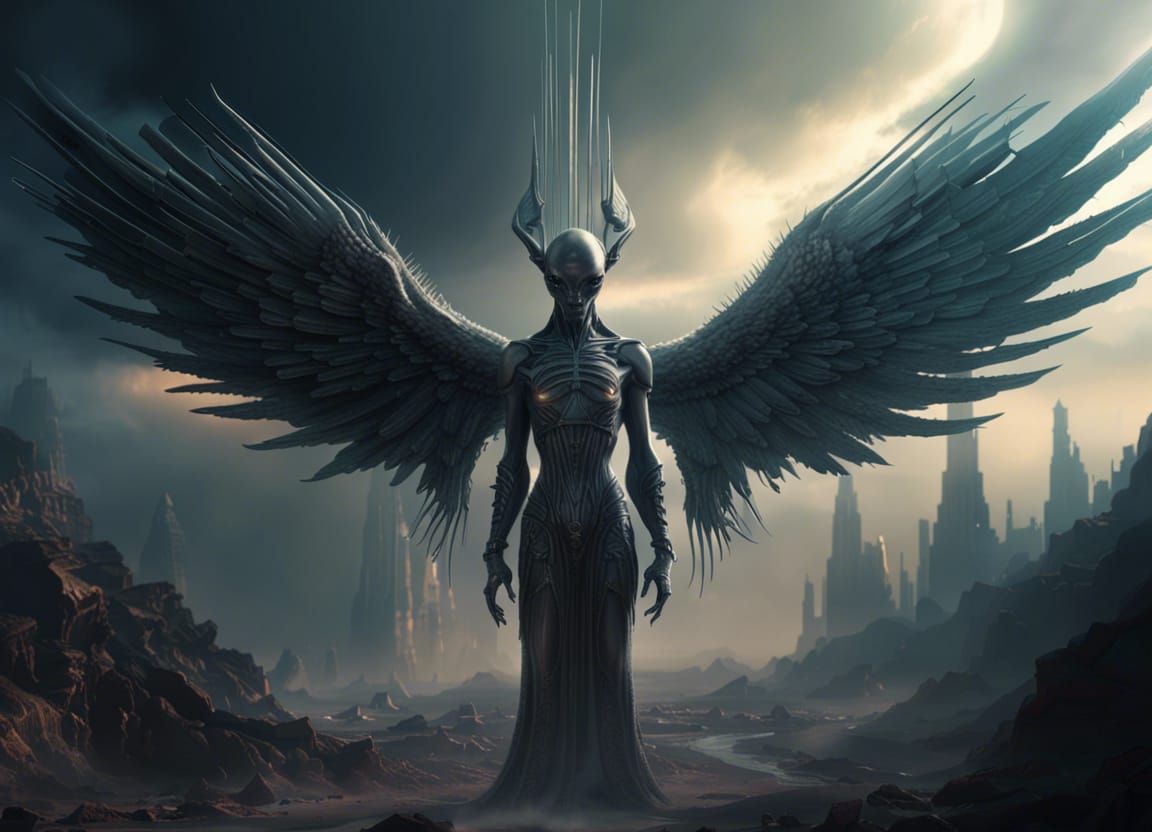 Alien Angel - AI Generated Artwork - NightCafe Creator