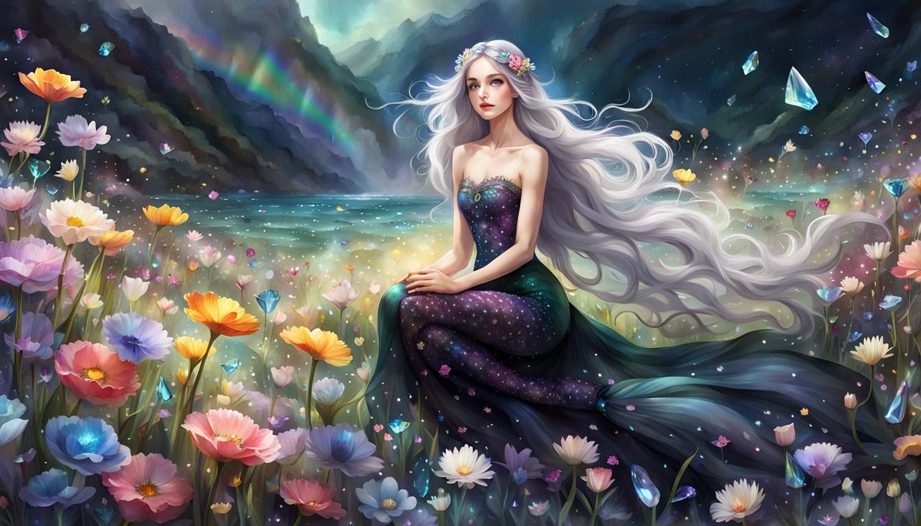 A wide view of mermaid lady - AI Generated Artwork - NightCafe Creator