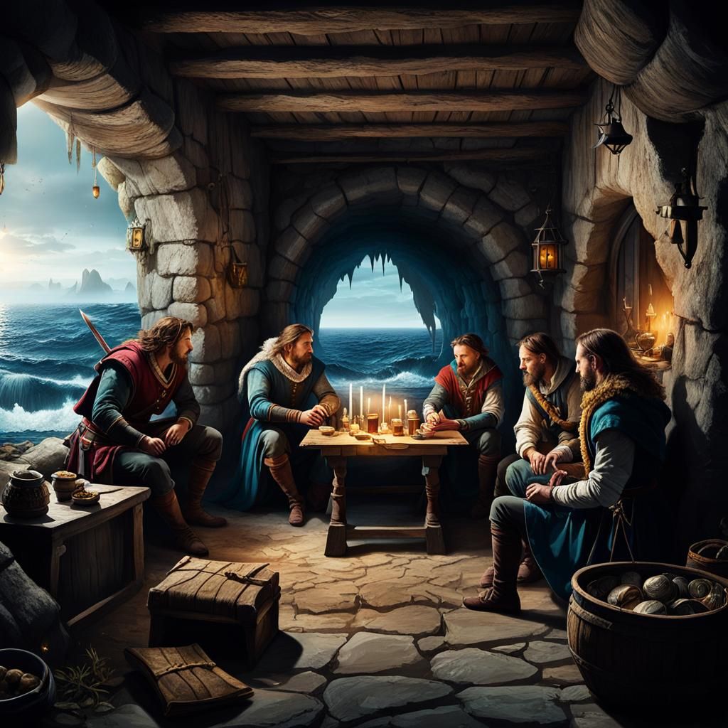Medieval Smugglers' Lair - AI Generated Artwork - NightCafe Creator