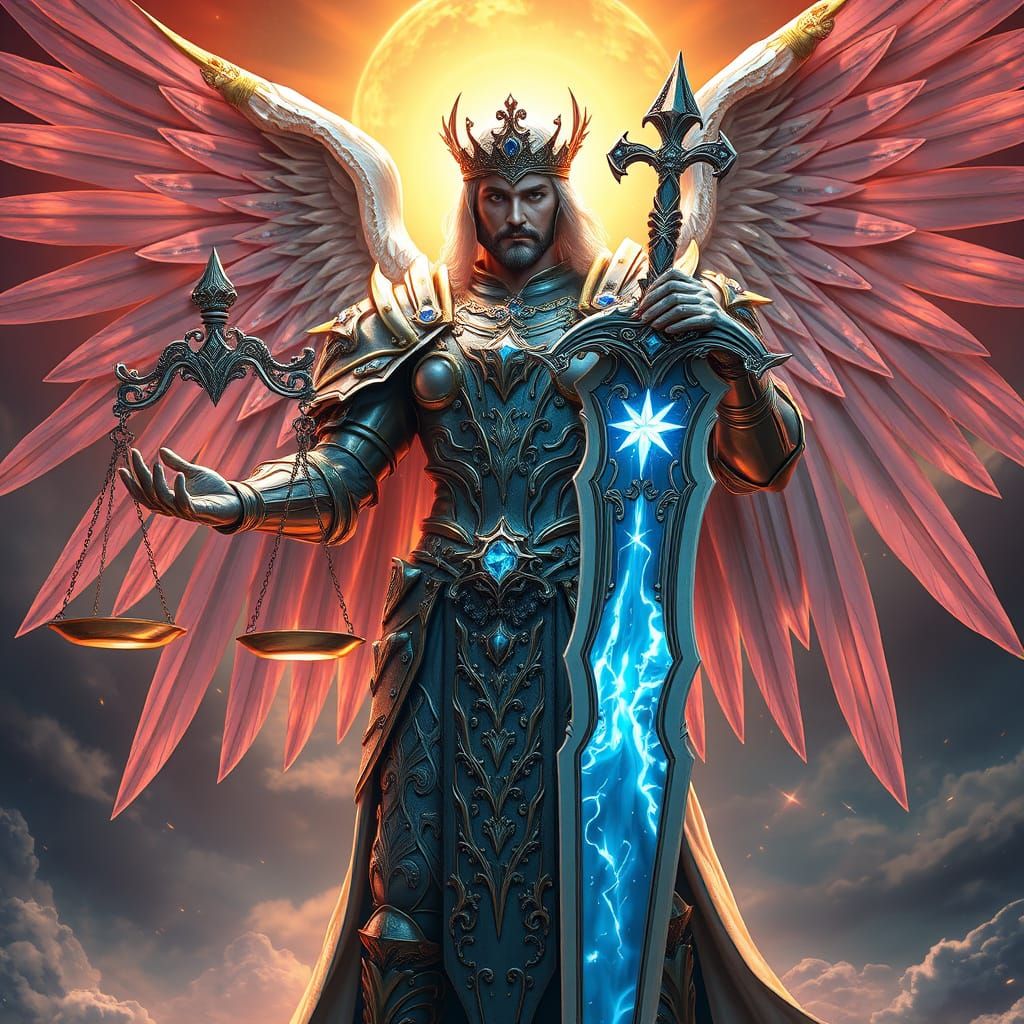 Majestic Archangel Raguel Embodies Justice and Har... - AI Art