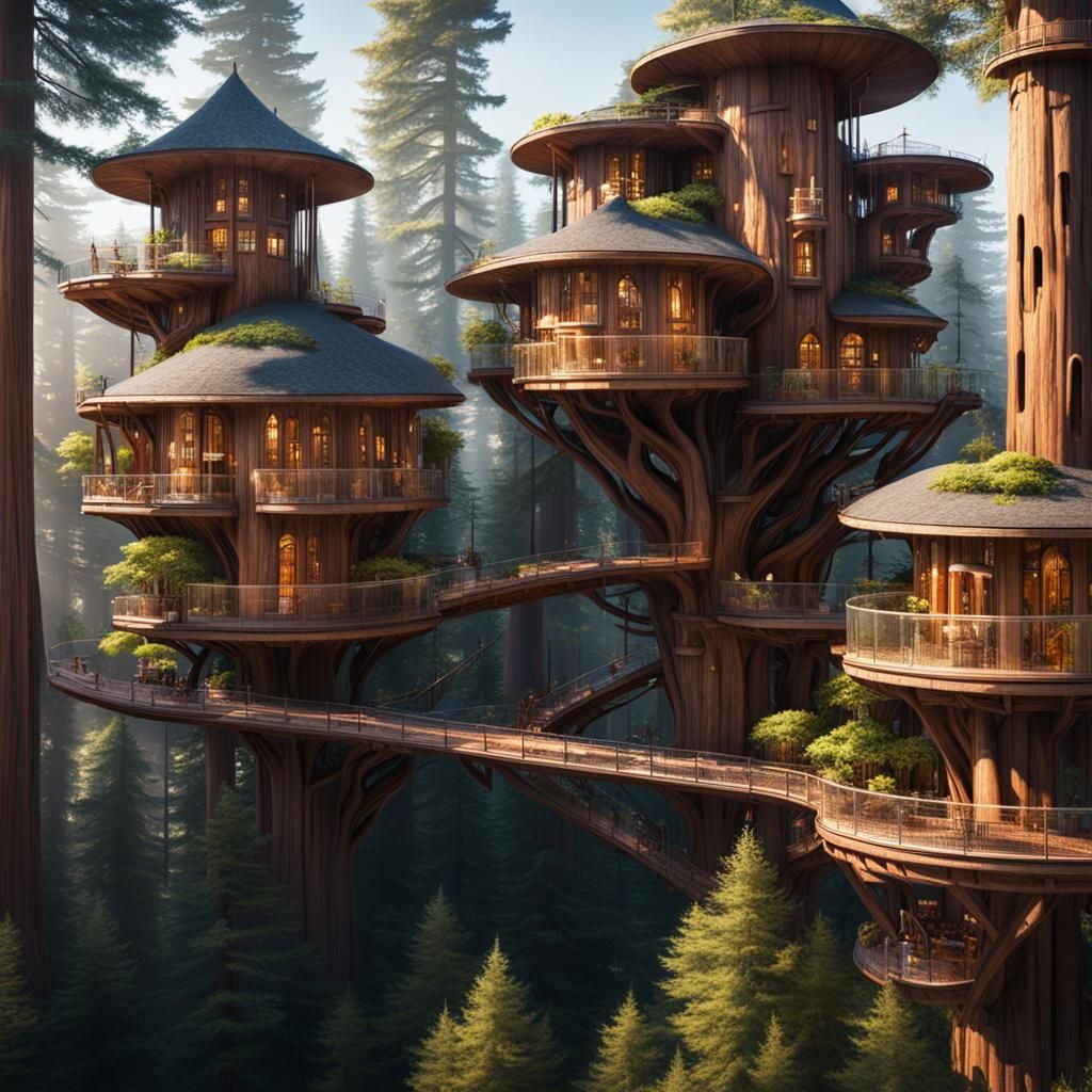 THE treehouse - AI Generated Artwork - NightCafe Creator