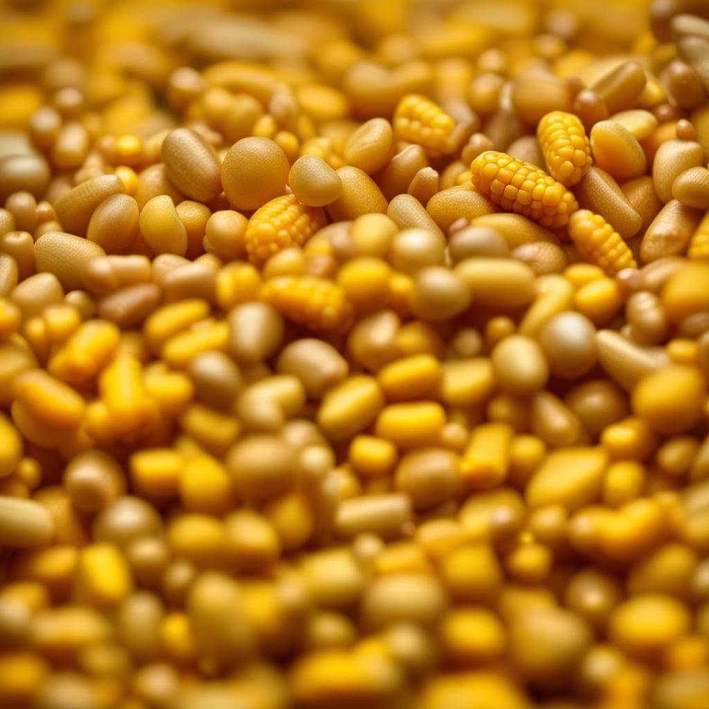 Corn grains falling on to a tall pile of korn, dslr, HDR 50mm - AI ...