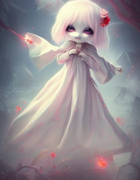 Ghoul Girls (Kawaii/Chibi variant) First Day of Ghoul School - AI ...