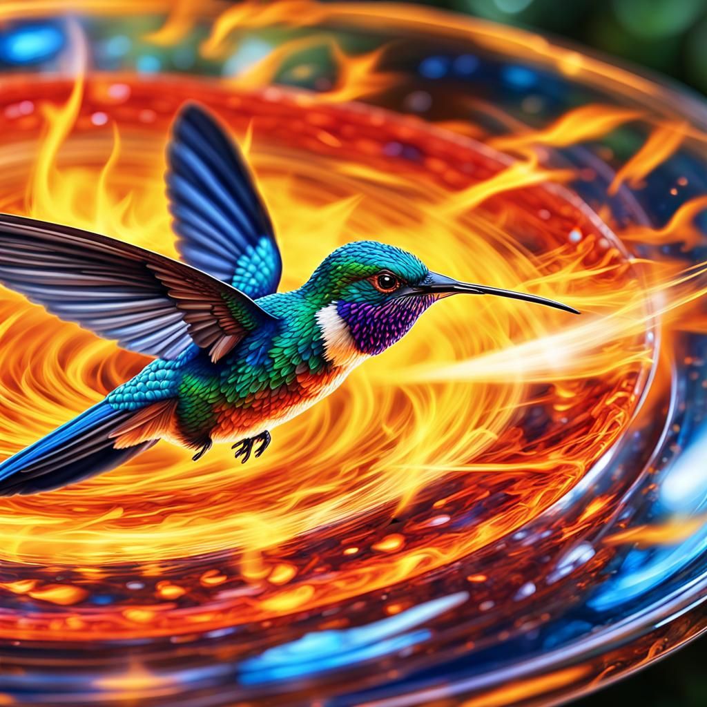 Chasing a burning frisbee - Fiery Frisbee Chase in a Burning...