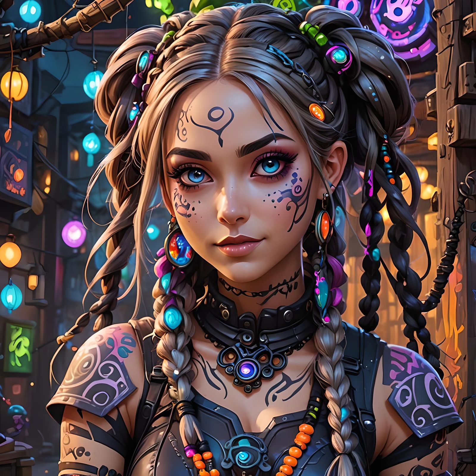 Cyber Hippie - AI Generated Artwork - NightCafe Creator