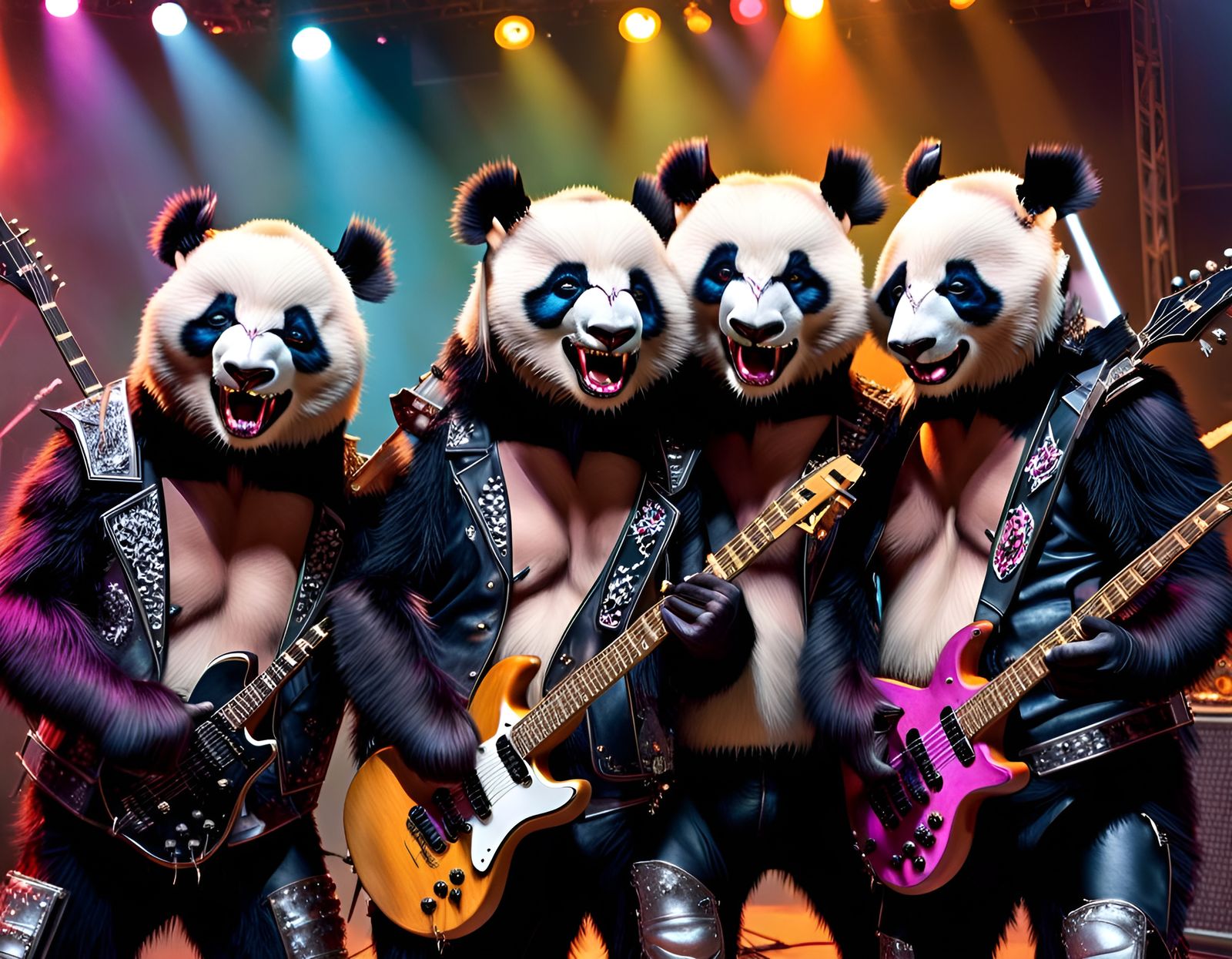 Panda Paws-Band … - AI Generated Artwork - NightCafe Creator
