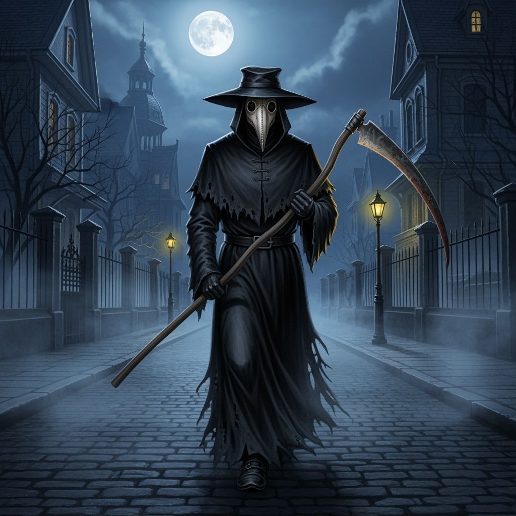 Plague Doctor in Victorian Setting, Dark Realism - AI Art