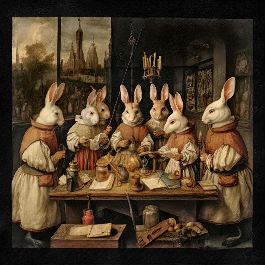 Medieval Rabbits: The Scholars : r/nightcafe