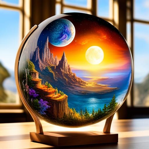 Seascape Magic Globe - AI Generated Artwork - NightCafe Creator