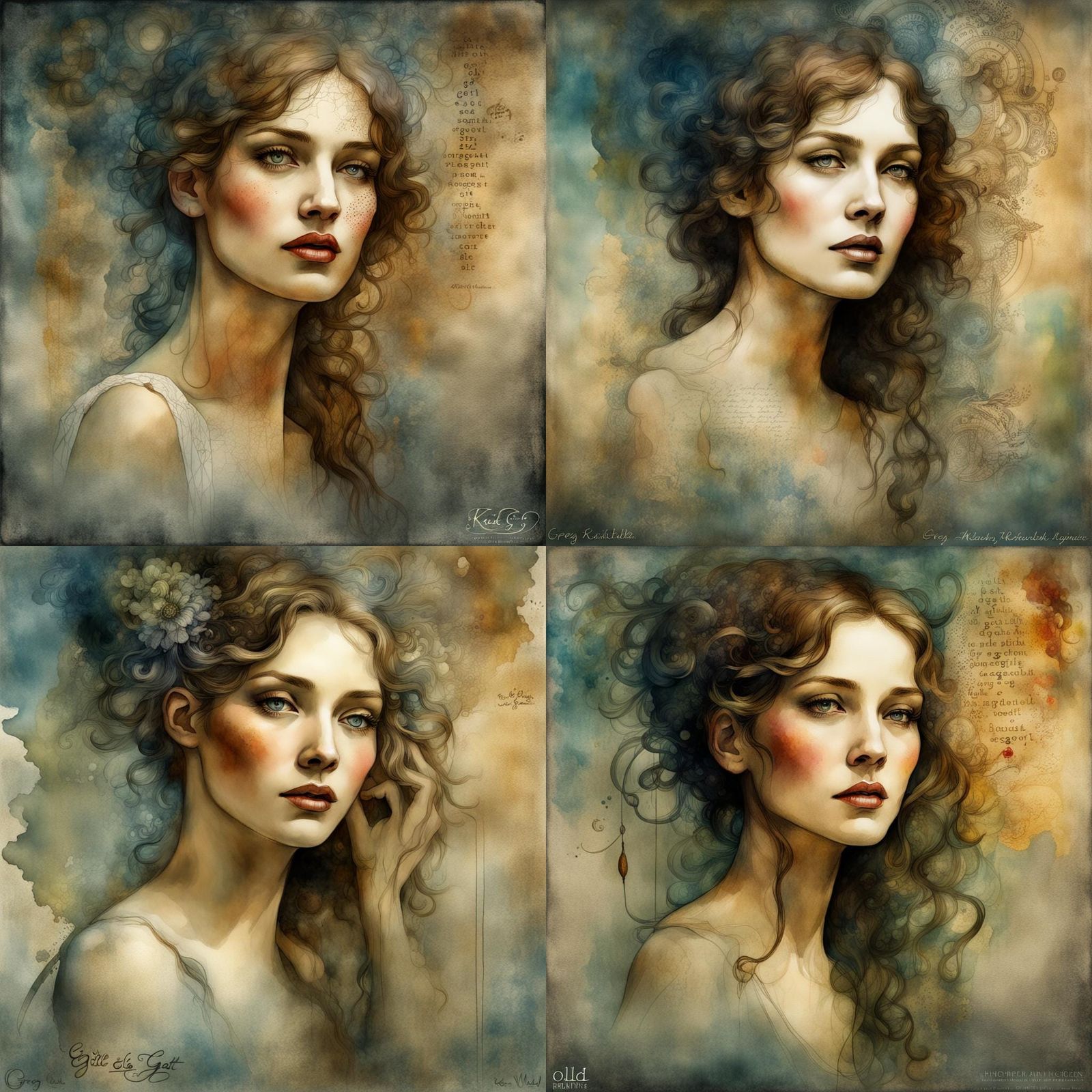 "Text: "Gott gab die Zeit, von Eile hat er nichts gesagt." Whimsical ...