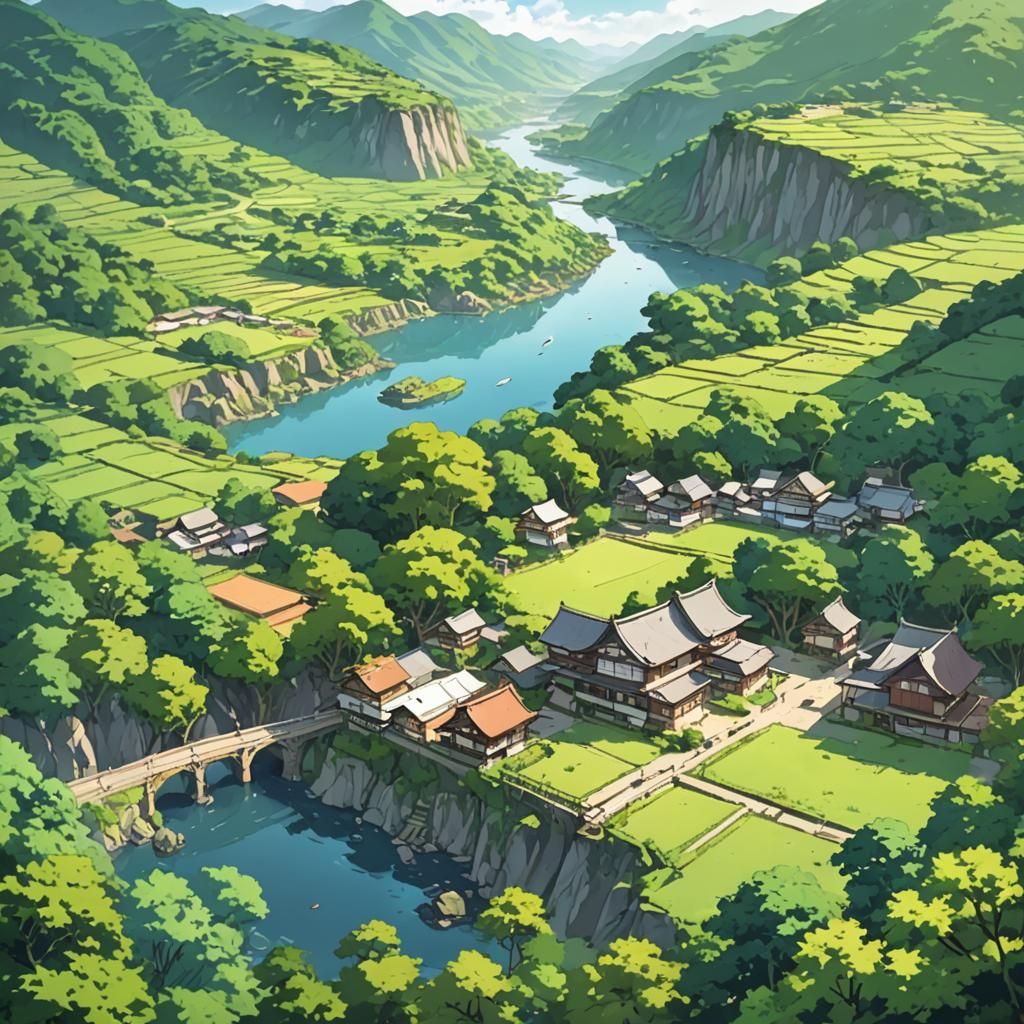 Village, - AI Generated Artwork - NightCafe Creator