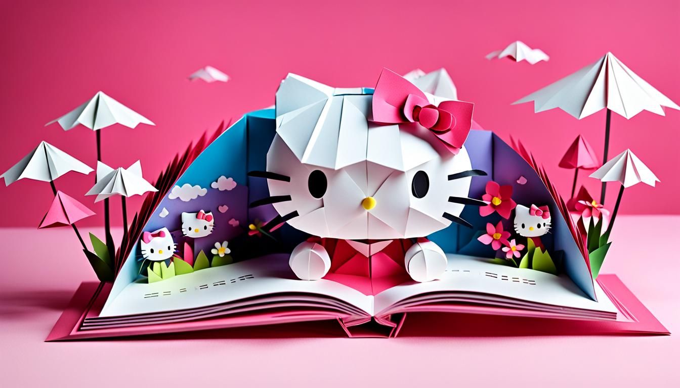 Hello Kitty Pop-Up Book - AI Generated Artwork - NightCafe Creator