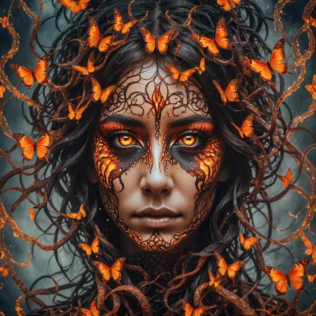the infernal butterfly - AI Generated Artwork - NightCafe Creator