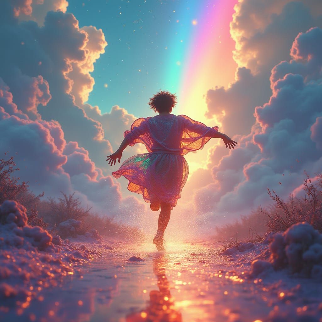 autistic guy running on a rainbow - Autistic Hero Soars on ...