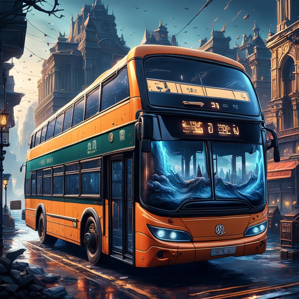 A hard day on a bus. - AI Generated Artwork - NightCafe Creator