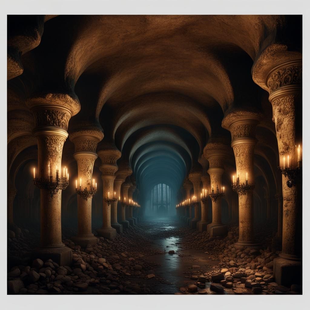 Catacombs of Paris - AI Generated Artwork - NightCafe Creator