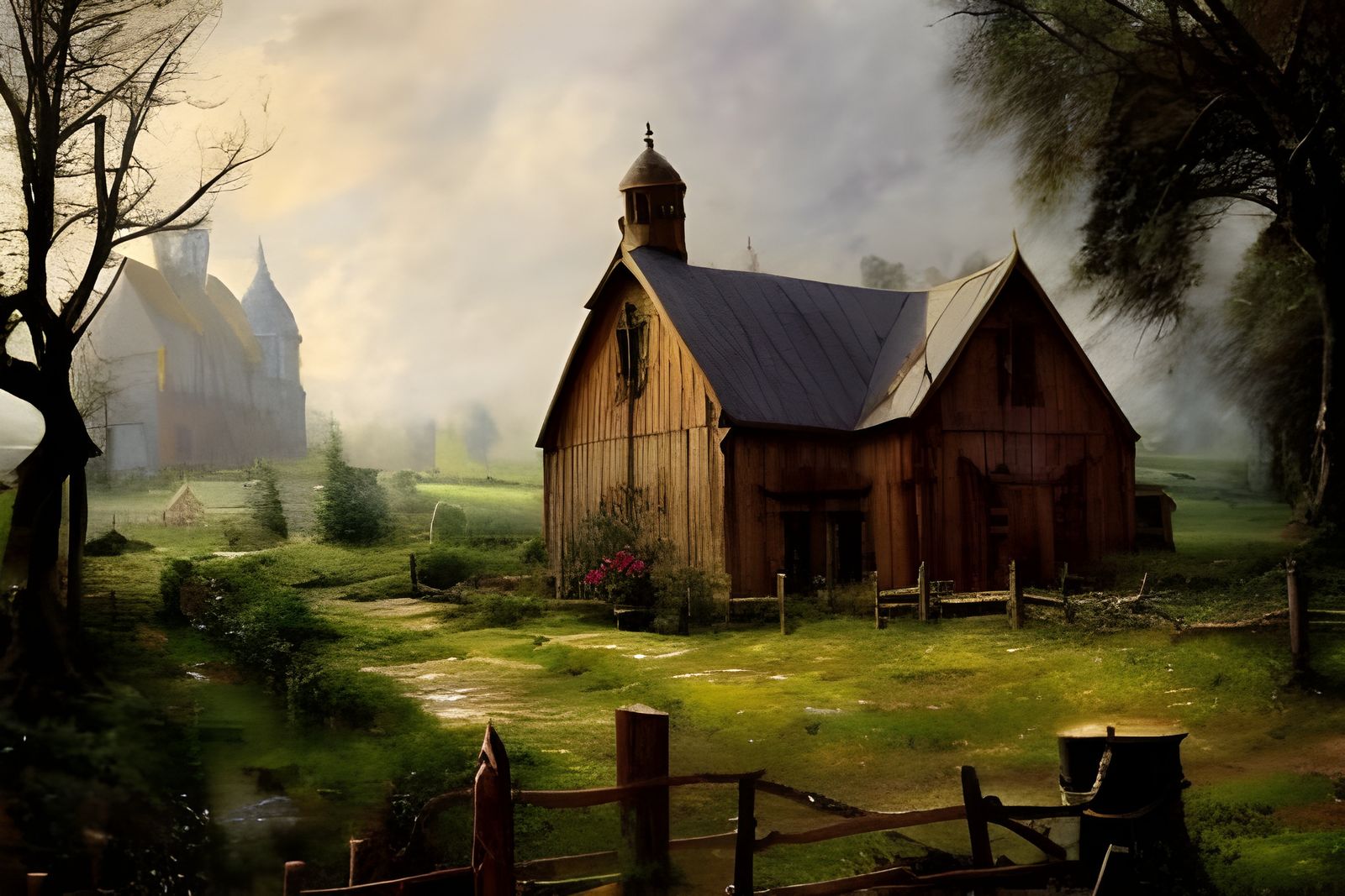 Quiet farmhouse - AI Generated Artwork - NightCafe Creator