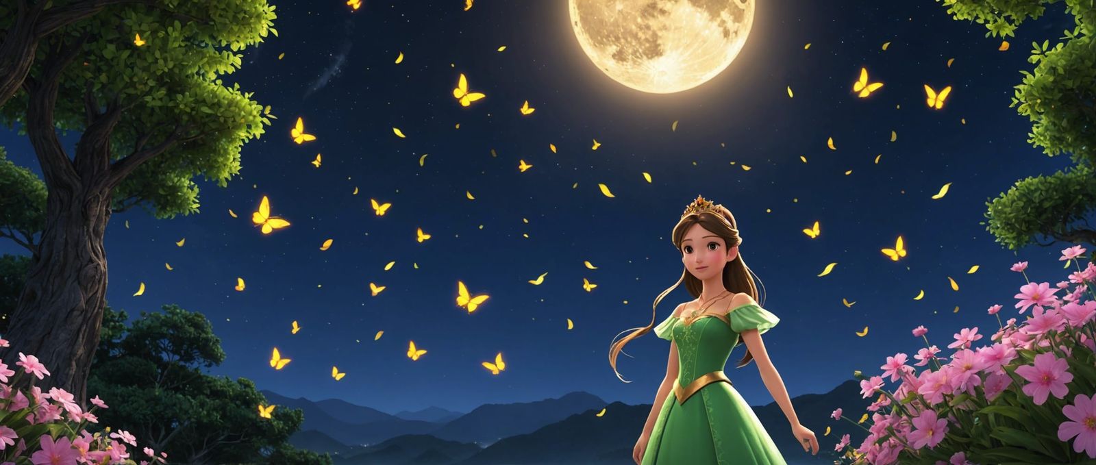 CGI Princess at night - AI Generated Artwork - NightCafe Creator