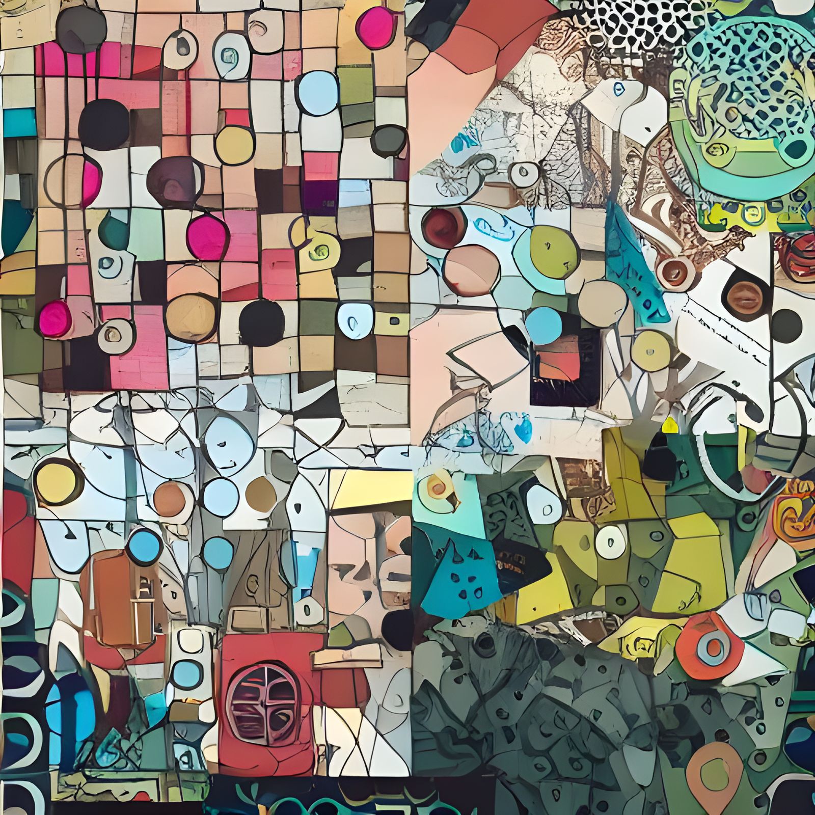 Surreal messy collage - AI Generated Artwork - NightCafe Creator