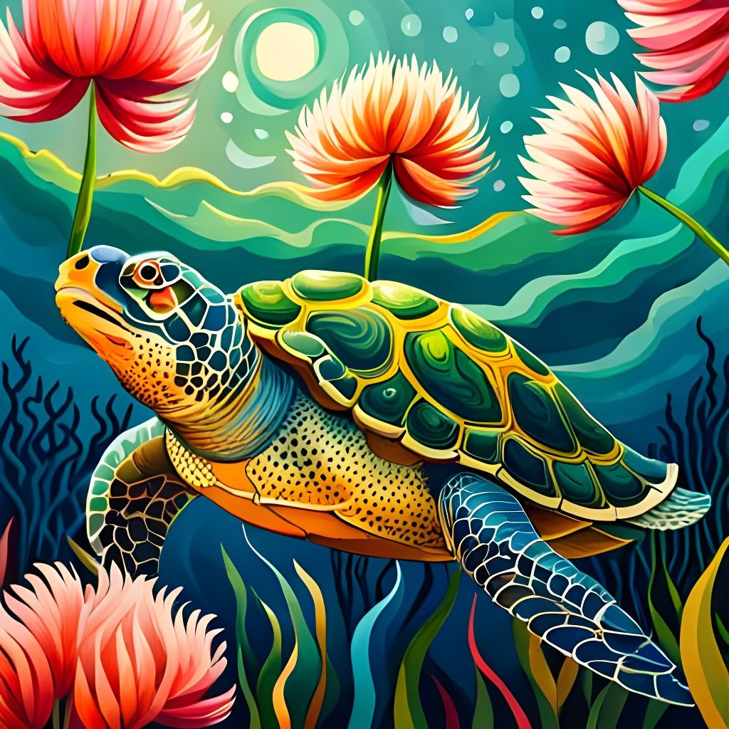 ethereal turtle - AI Generated Artwork - NightCafe Creator