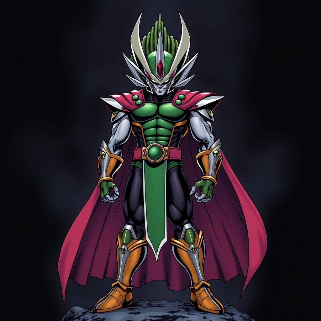 Vageta fused with Dr. Doom - Vageta Dr. Doom Fusion in Dark,...