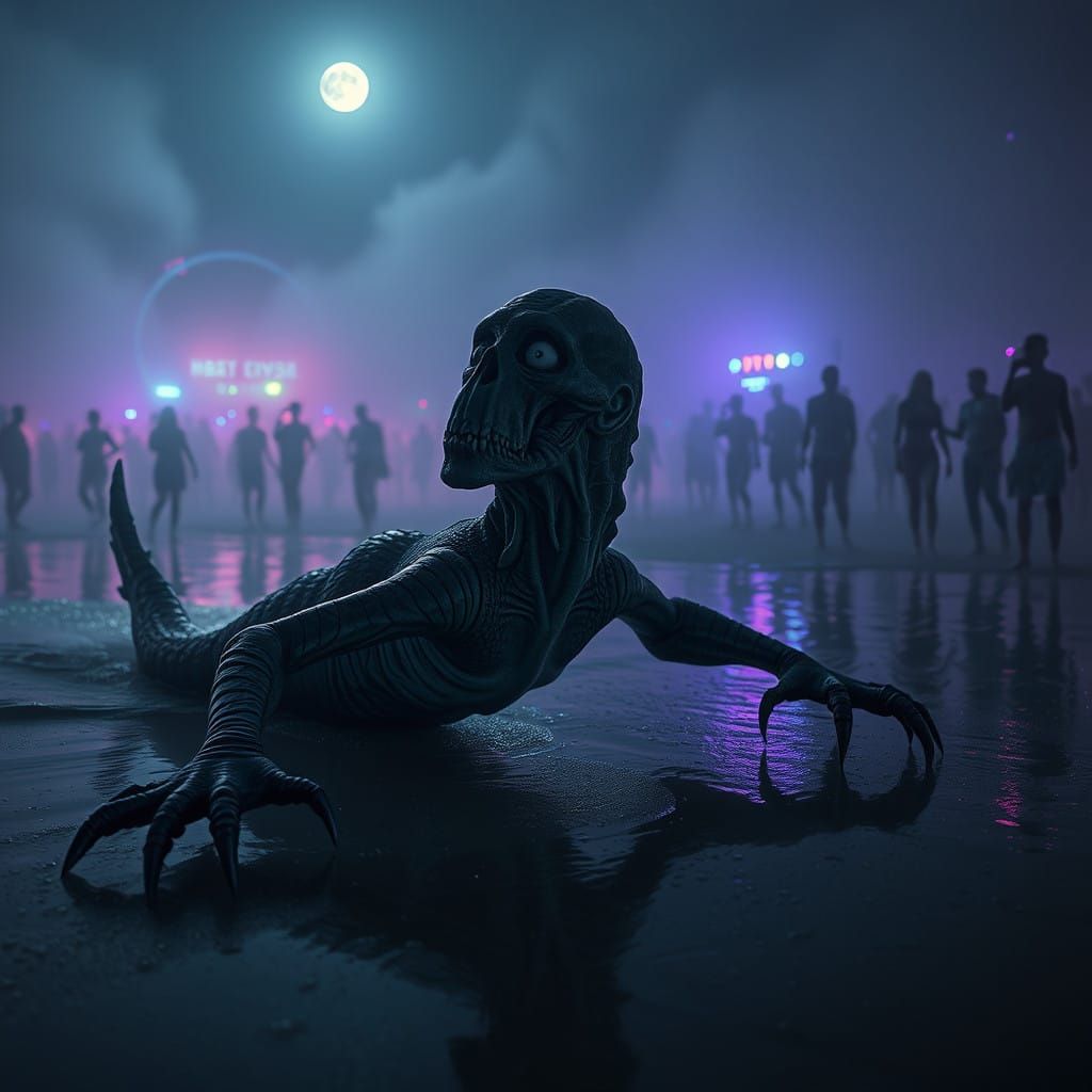 The uninvited Being from the Shore - Grotesque Mermaid Emerg...