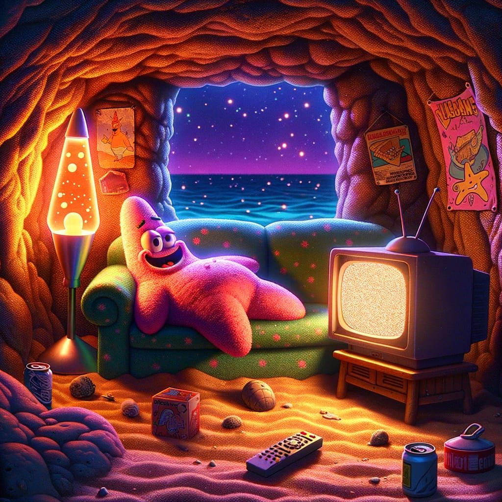 Patrick waiting for SpongeBob to get off of work