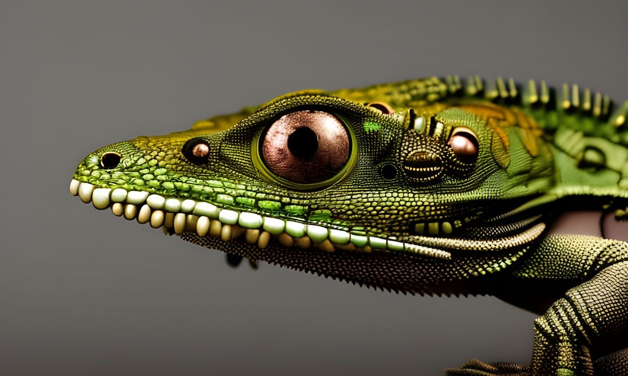 Copper eyed lizard - AI Generated Artwork - NightCafe Creator
