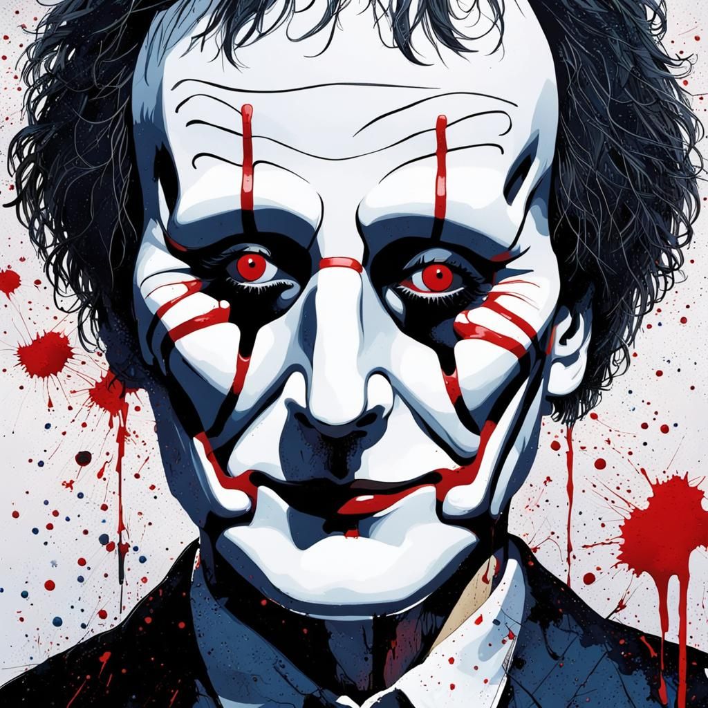 Ugly details, complex details, vivid details, an ink splatter artwork ...