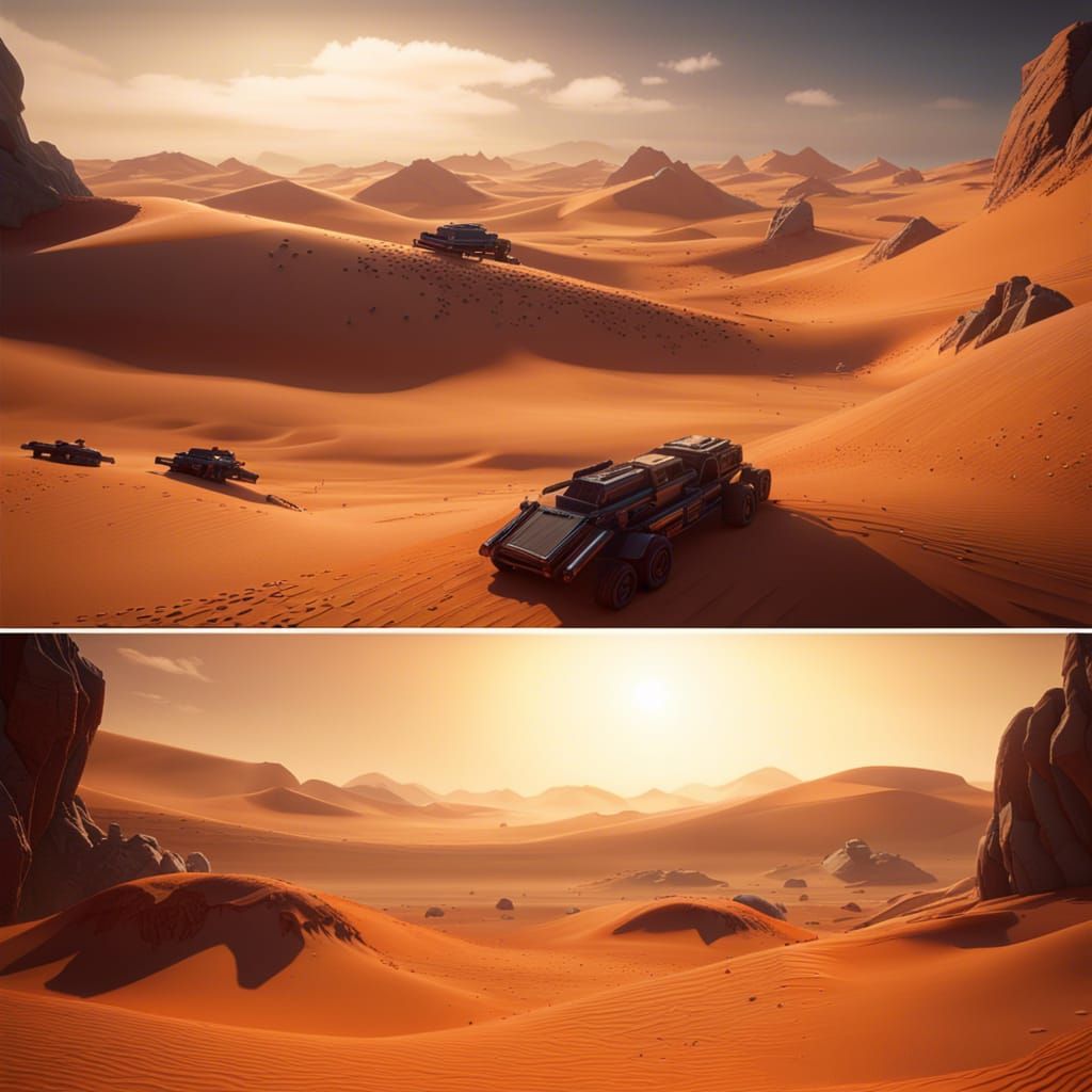 Dune 2000 Ordos - Dune 2000 Ordos Scene in 3D Style