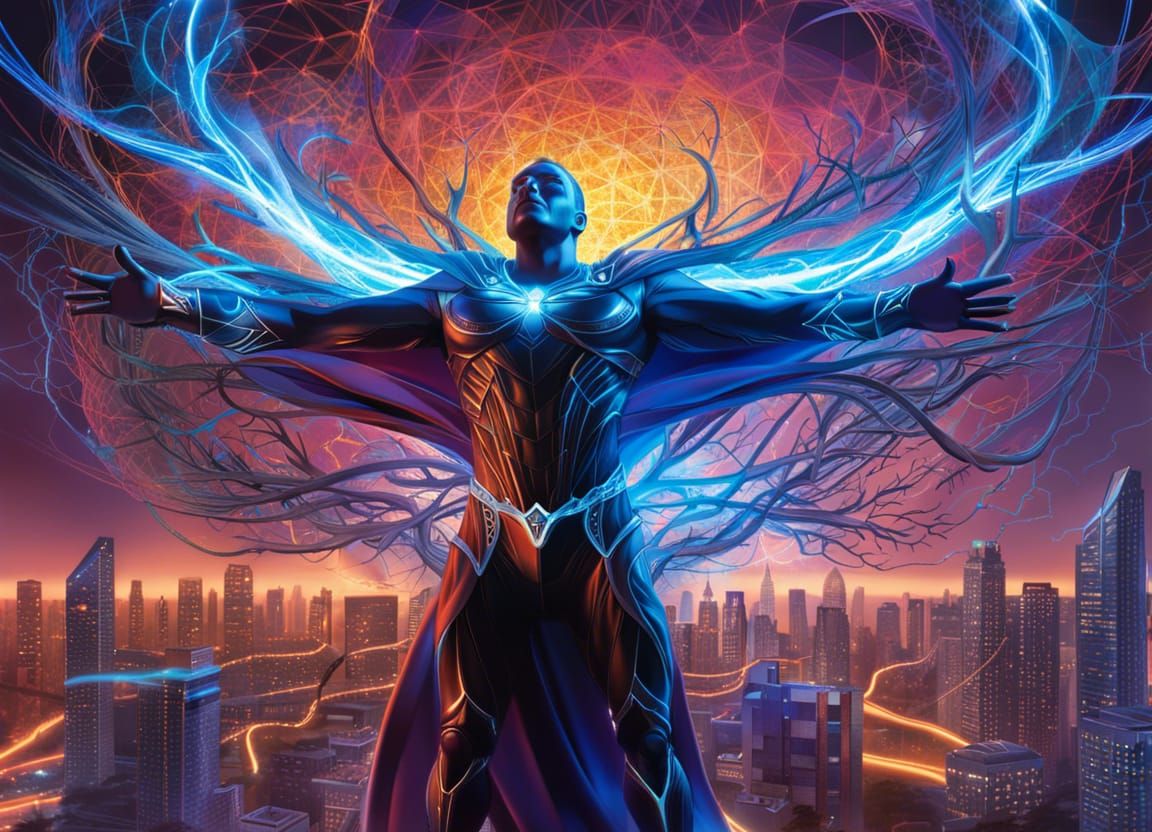 The Electric Man - AI Generated Artwork - NightCafe Creator