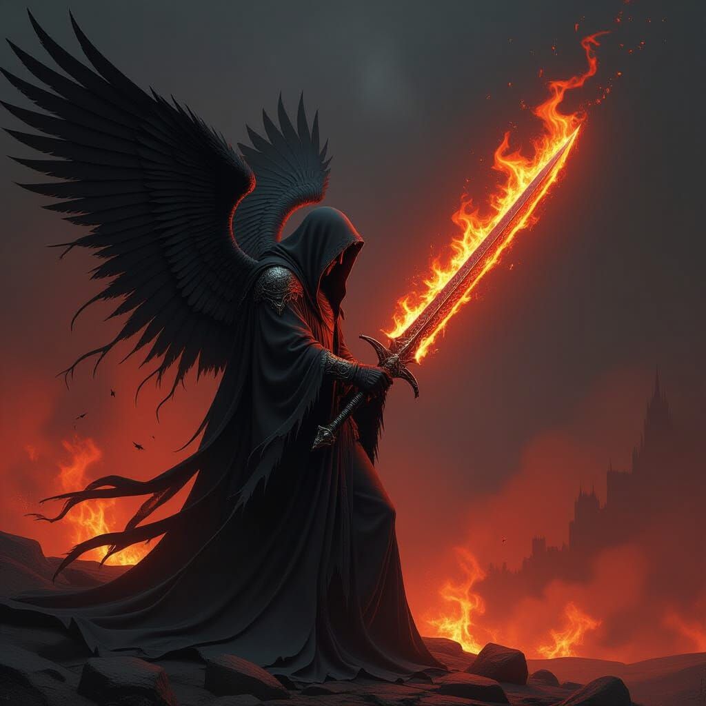Infernal Embrace: The Fallen Angel and the Demon’s Blade