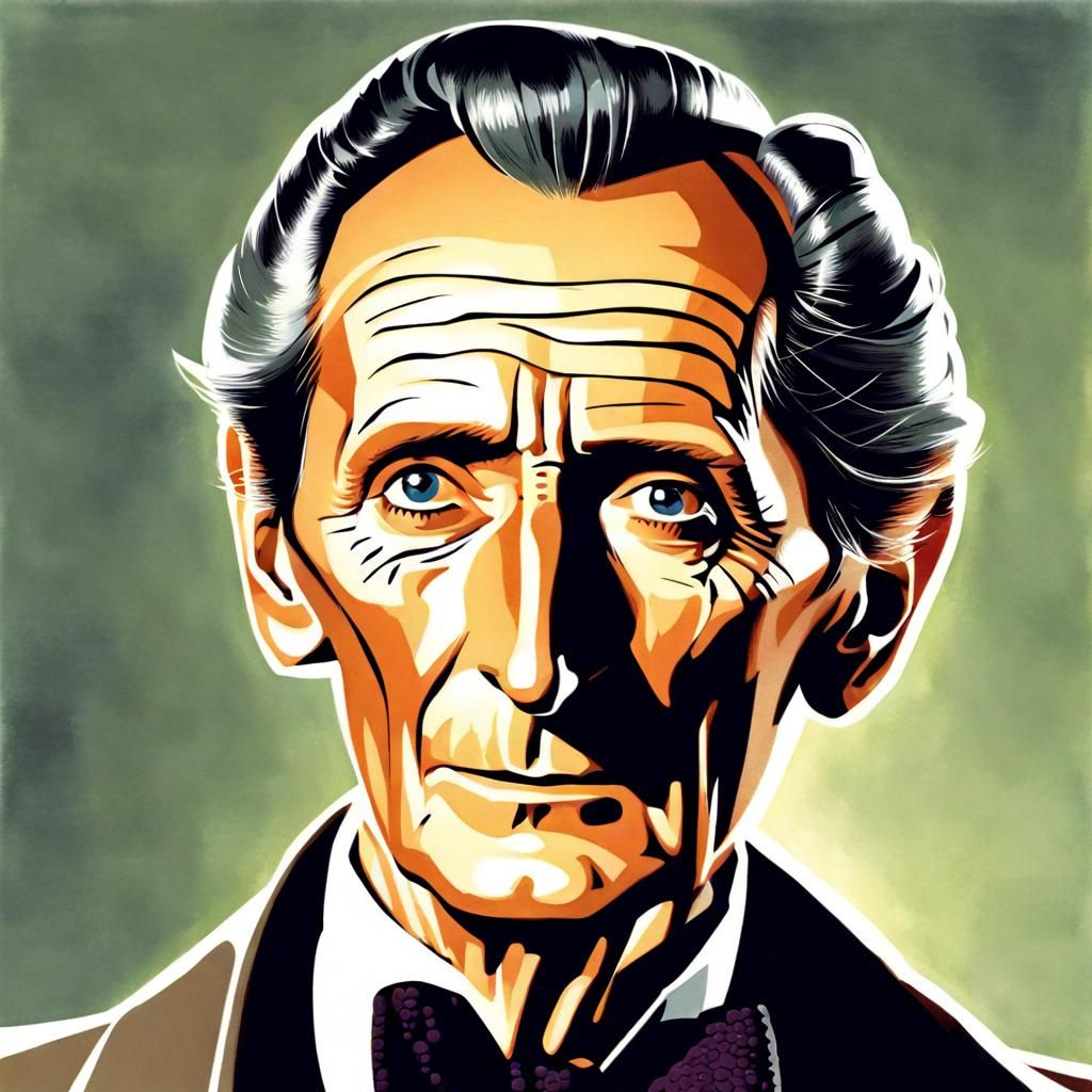 My name is Cushing, Peter Cushing - Portrait of Peter Cushin...