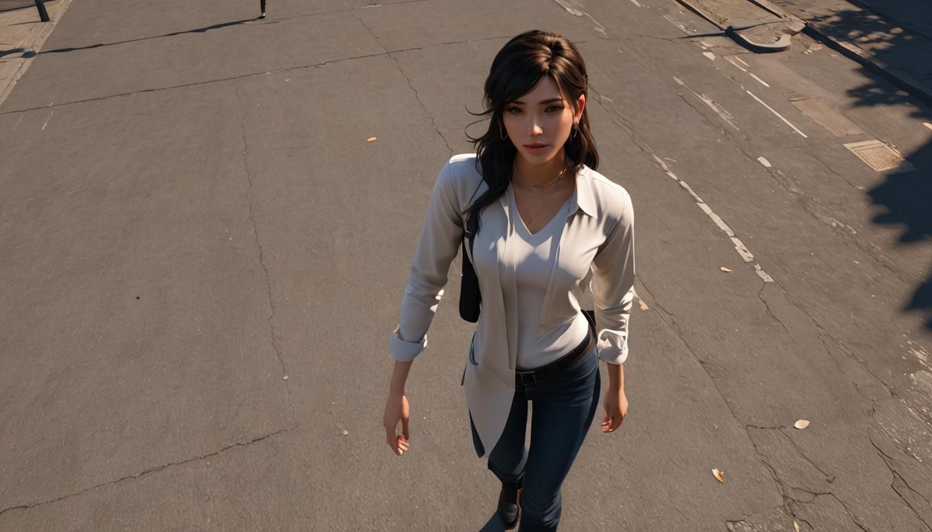 Walking in the Street - AI Generated Artwork - NightCafe Creator