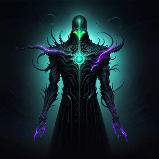 Ethereal Entity in Cosmic Expanse - AI Art