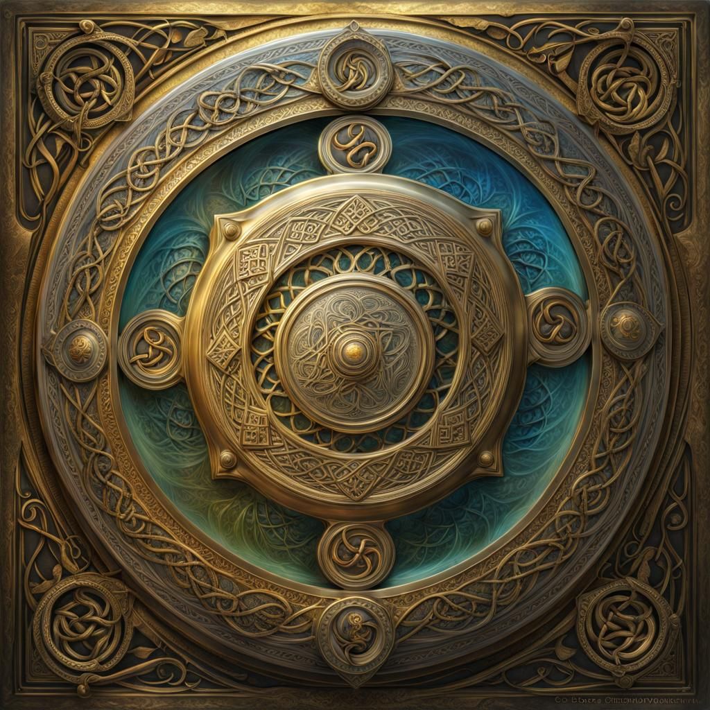 Celtic shield - AI Generated Artwork - NightCafe Creator