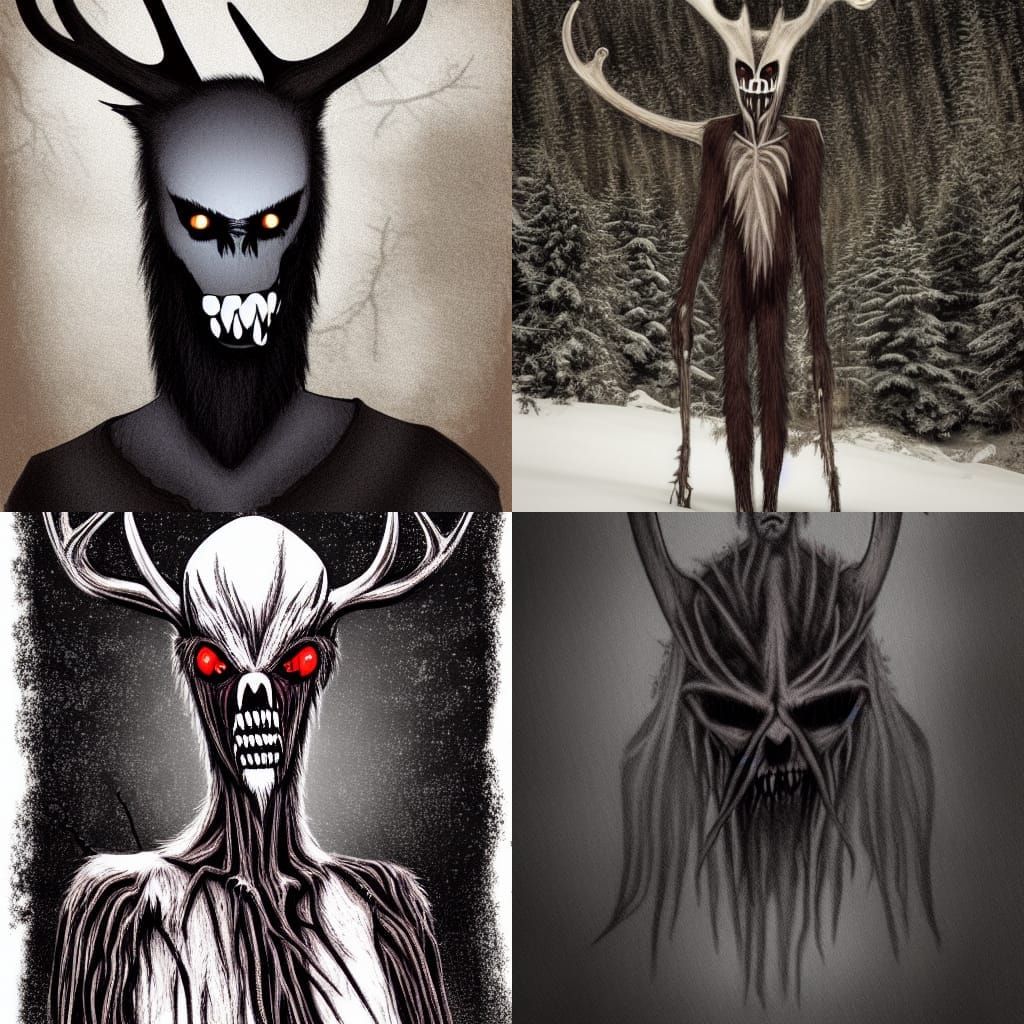 A wendigo - AI Generated Artwork - NightCafe Creator