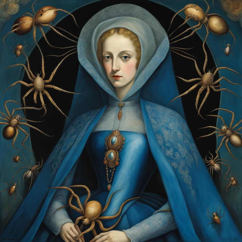 Spider Lady Grey - AI Generated Artwork - NightCafe Creator