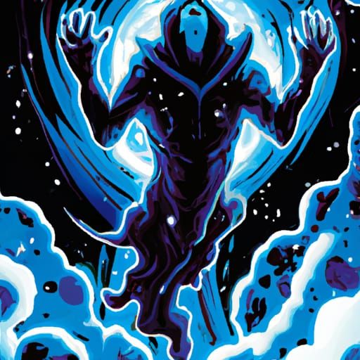 wraith floating in nebula - AI Generated Artwork - NightCafe Creator