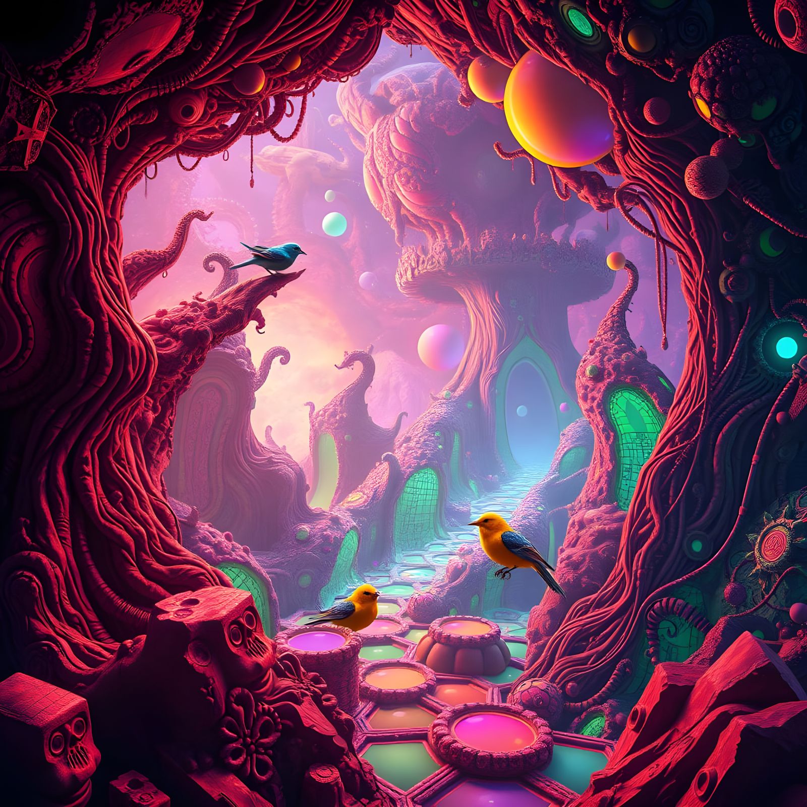 Exploring The Fractal Mind for ChromaDepth 3D Glasses