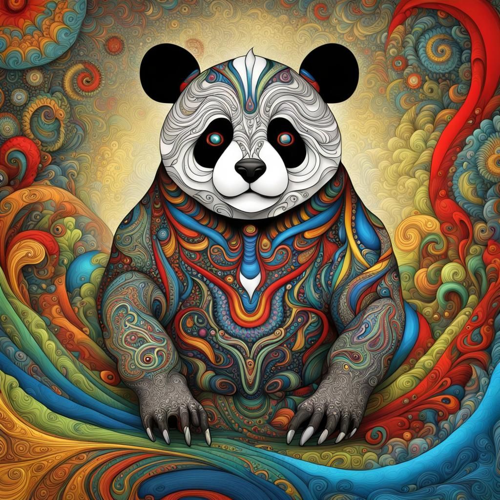 alien panda - AI Generated Artwork - NightCafe Creator