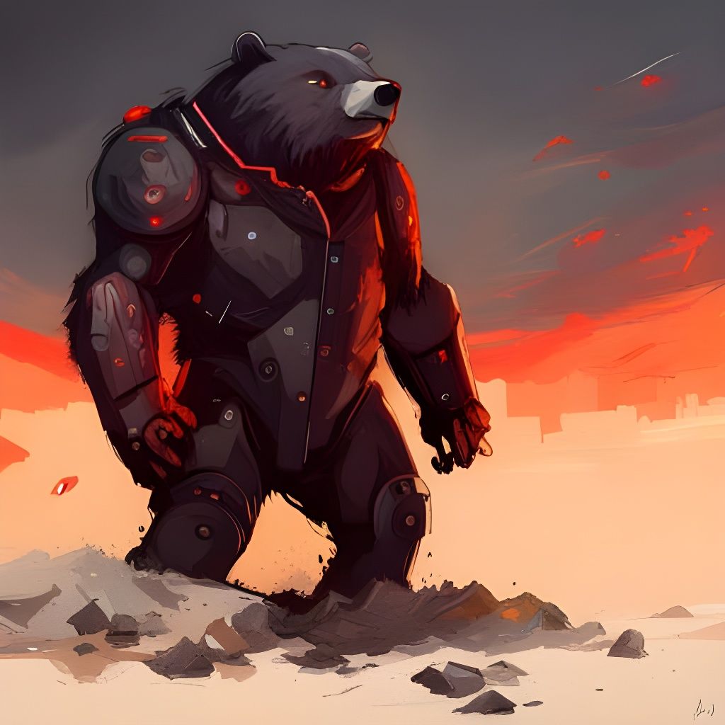 Iron bear Vi - AI Generated Artwork - NightCafe Creator