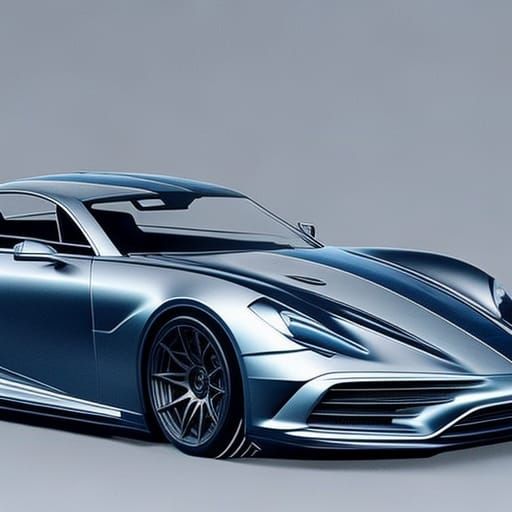 detailed paper blueprint for a car shaped like a bullet with the car ...